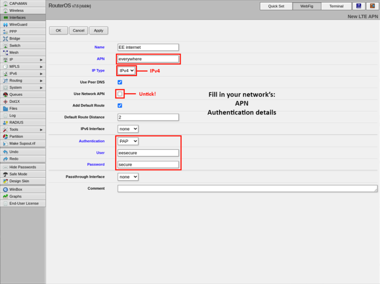 How To Configure Apn Settings On Mikrotik Lte Devices Linitx Blog