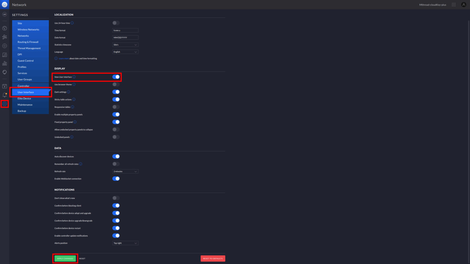 Swapping Between the New & Old User Interface on the UniFi Controller ...